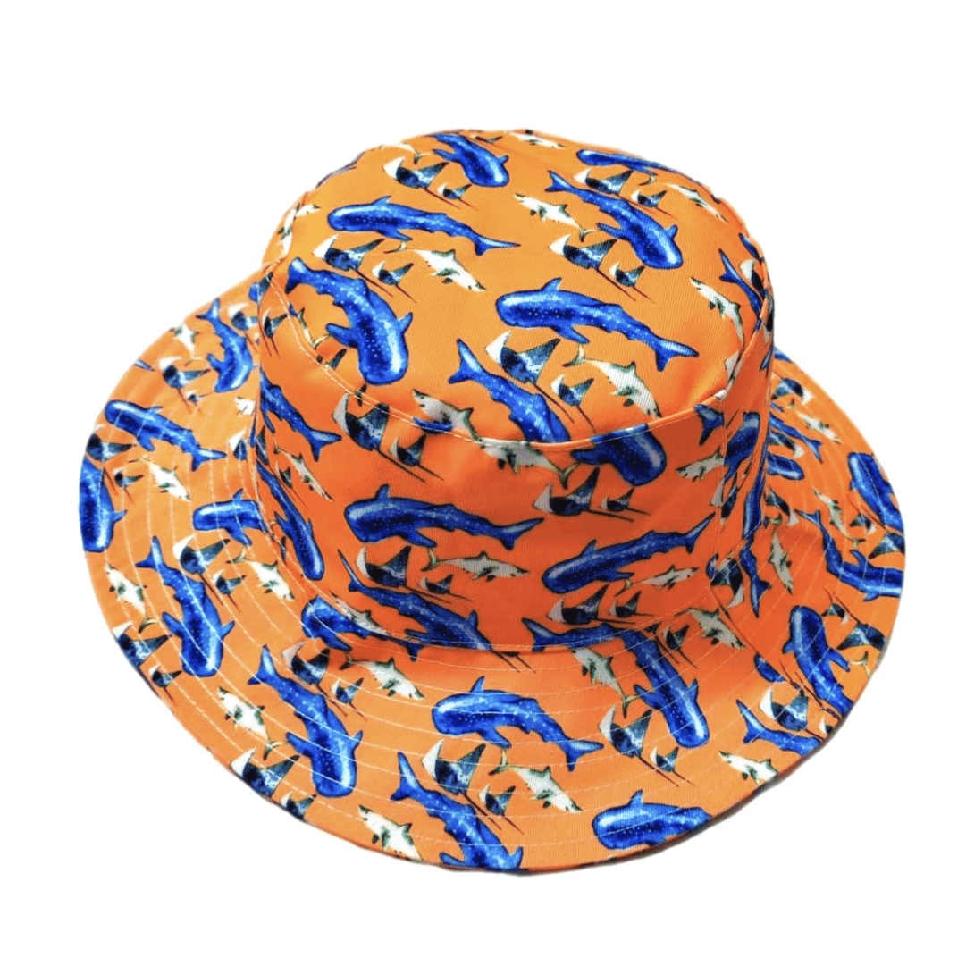 PREORDER Fluro Orange Sharks Beach Hat (Ships w/c 23rd Feb) – Cheeky ...