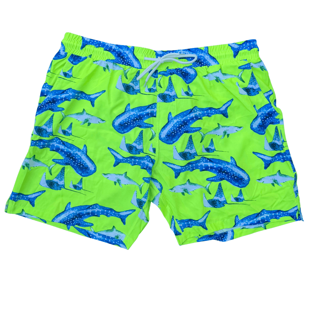 PREORDER Fluro Green Sharks Men's Boardshorts (Ships w/c 4th May ...