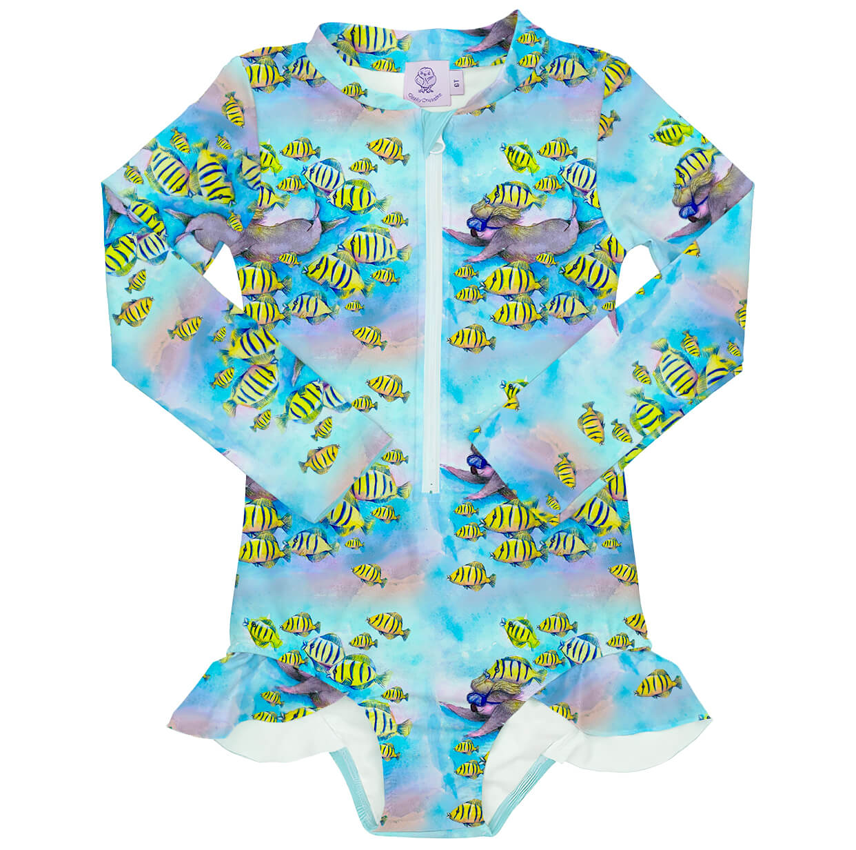 Girls Swimwear - Long Sleeve | Koala Reef Print | Cheeky Chickadee Store
