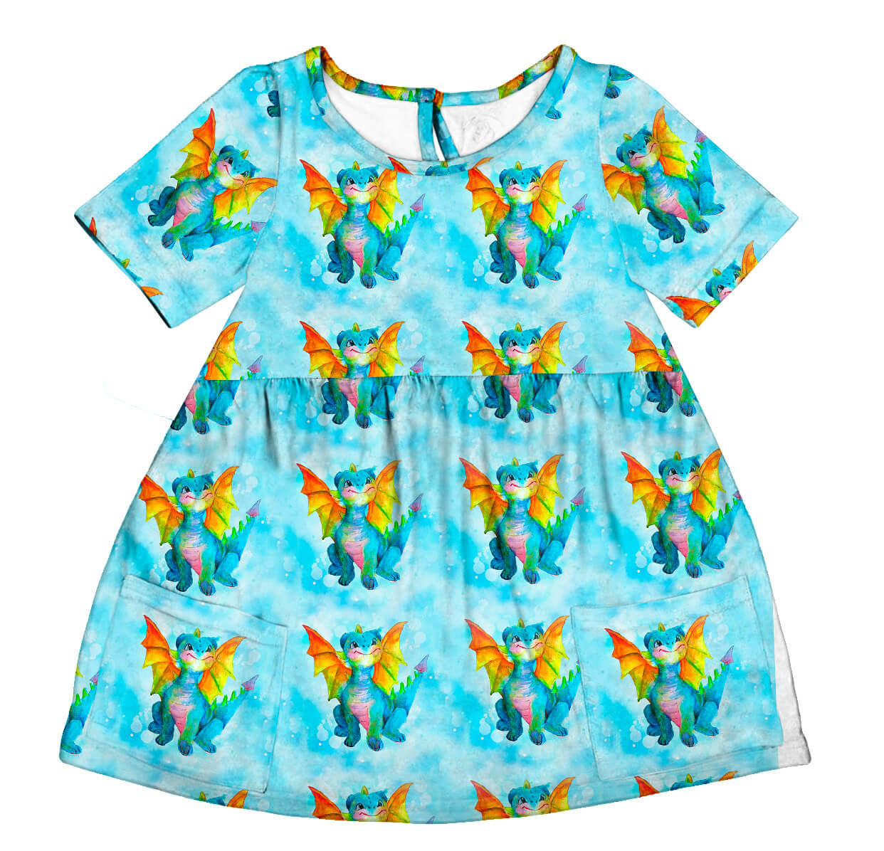 Dragon Short Sleeve Pocket Dress – Cheeky Chickadee Store