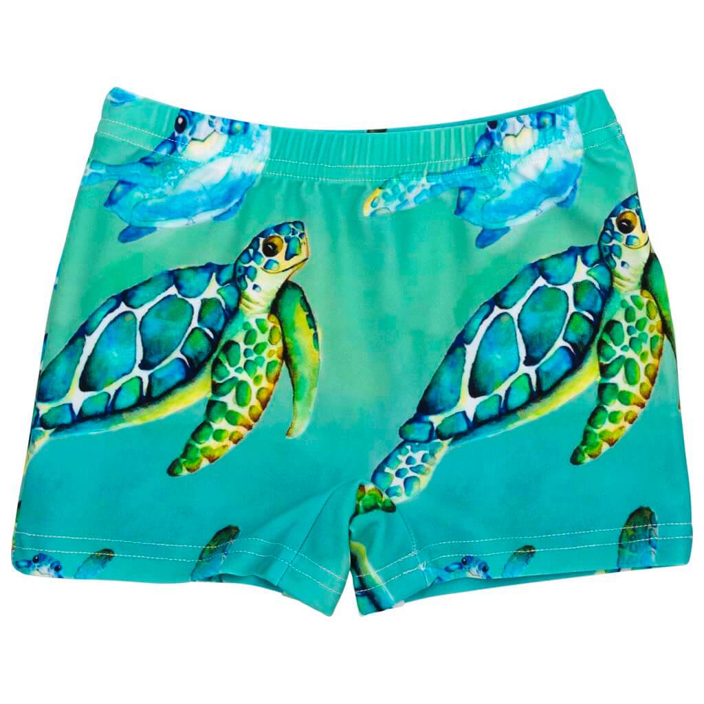 Blue Turtle Swim Shorts – Cheeky Chickadee Store