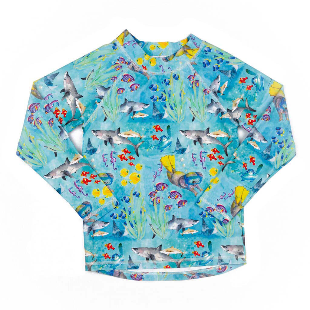 Great Barrier Reef Kids' Rash Top – Cheeky Chickadee Store